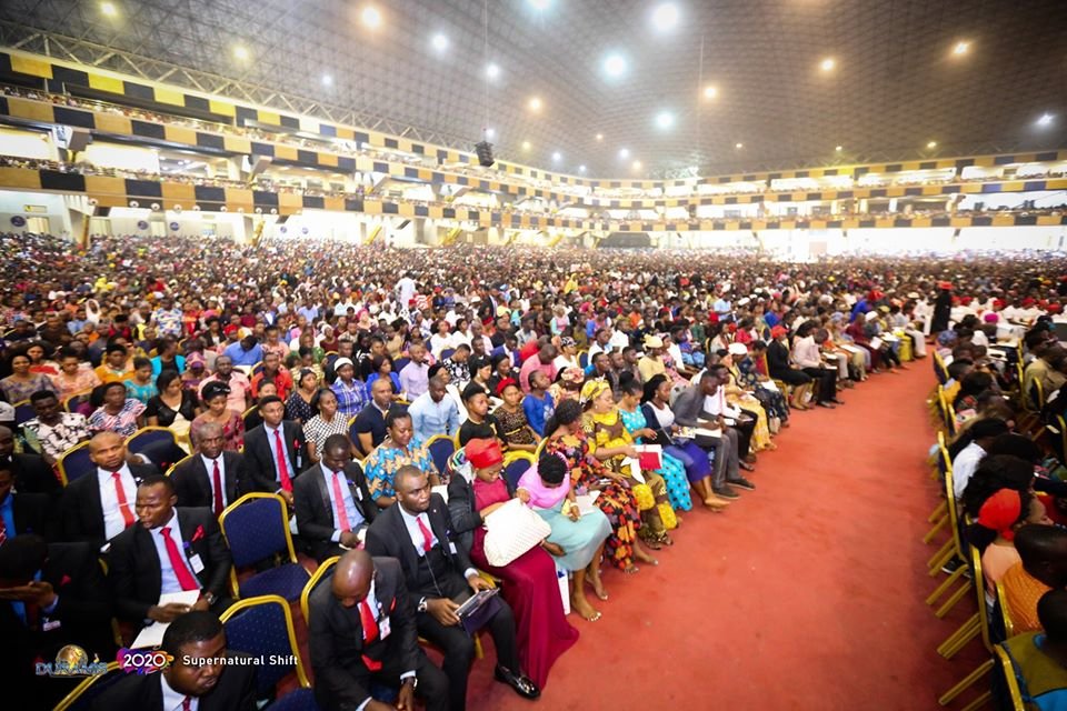 Pictures from Cross Over Service at Dunamis 100,000 capacity Glory Dome ...