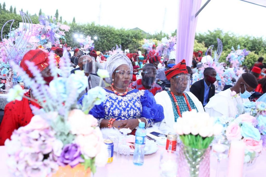 Pictures from the wedding ceremony of Chief Mike Onoja’s daughter, Belinda in Abuja; Lawani ...