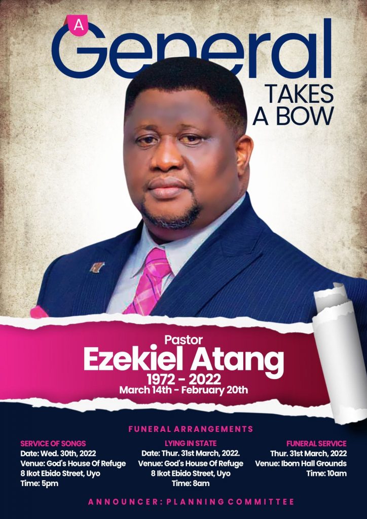 BREAKING: Burial date for Pastor Ezekiel Atang announced- Idoma Voice
